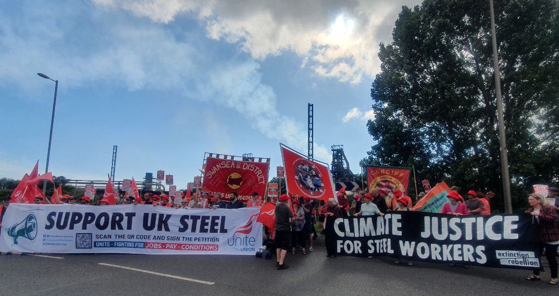 Climate Activists Support Port Talbot Steel Workers for Worker-Led ...